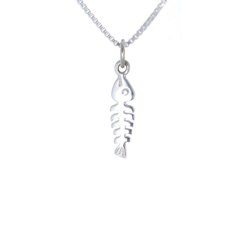 Sterling Silver Fish Bones Necklace | Landing Company