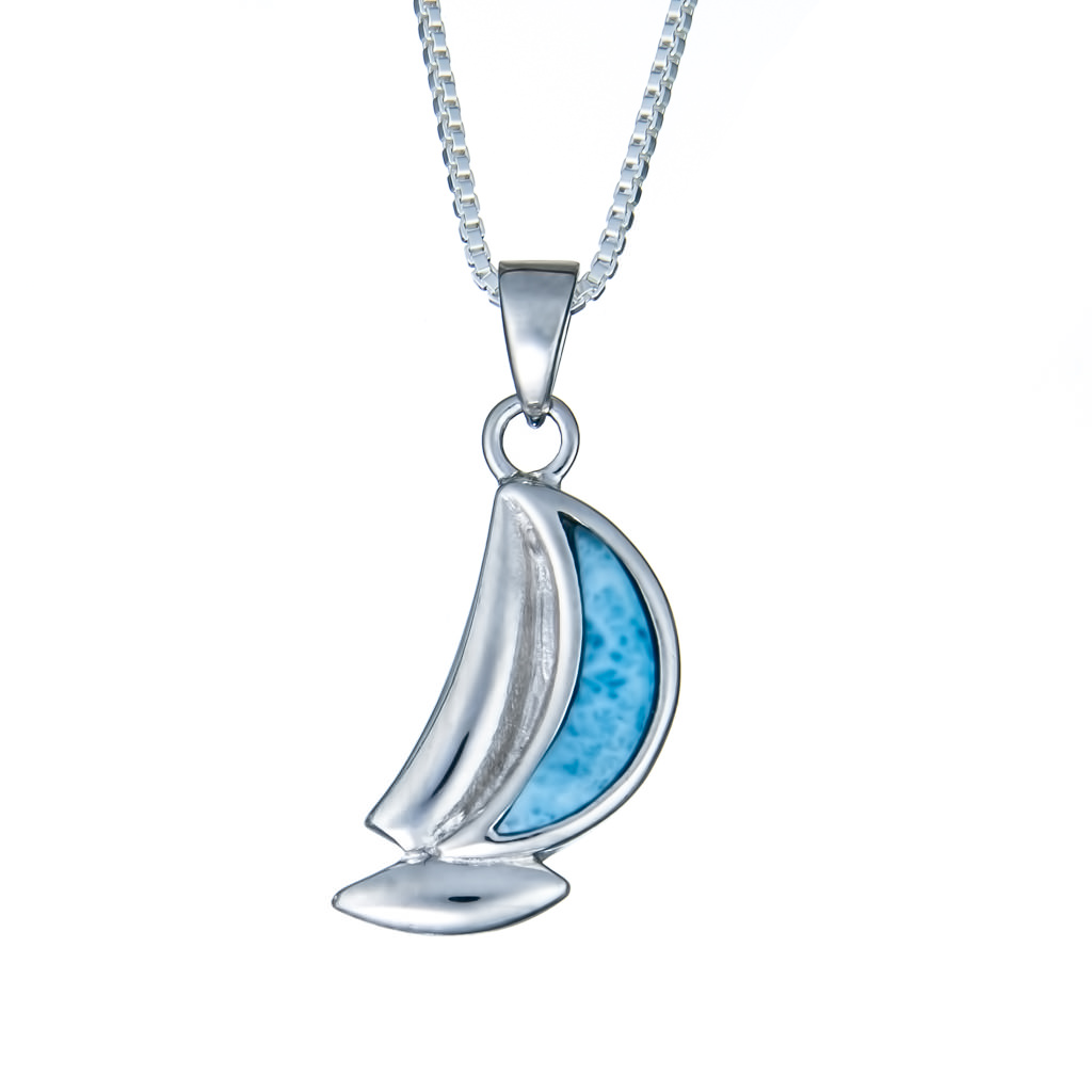 Larimar Sail Boat Necklace | Landing Company