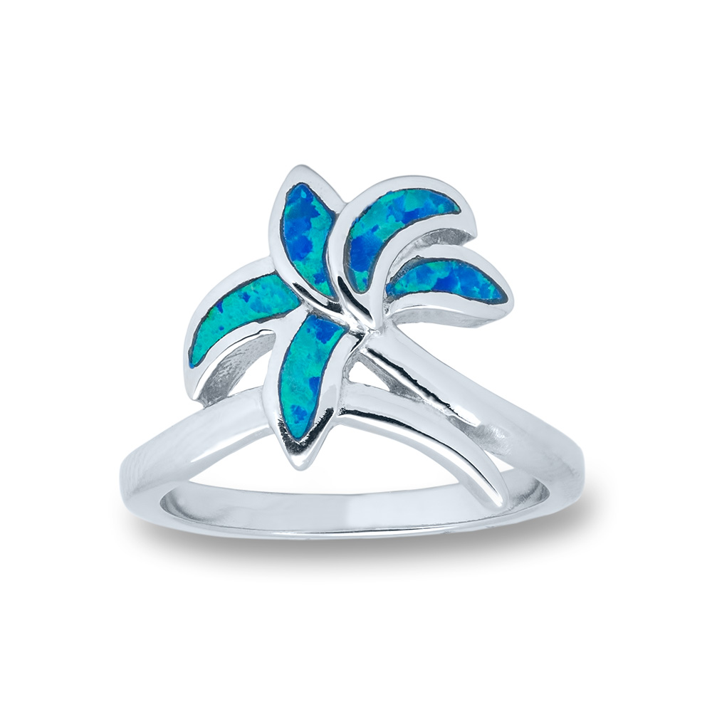 Palm Tree Blue Opal Ring | Landing Company