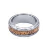 Koa Wood Scroll Thick Band Titanium Ring | Landing Company