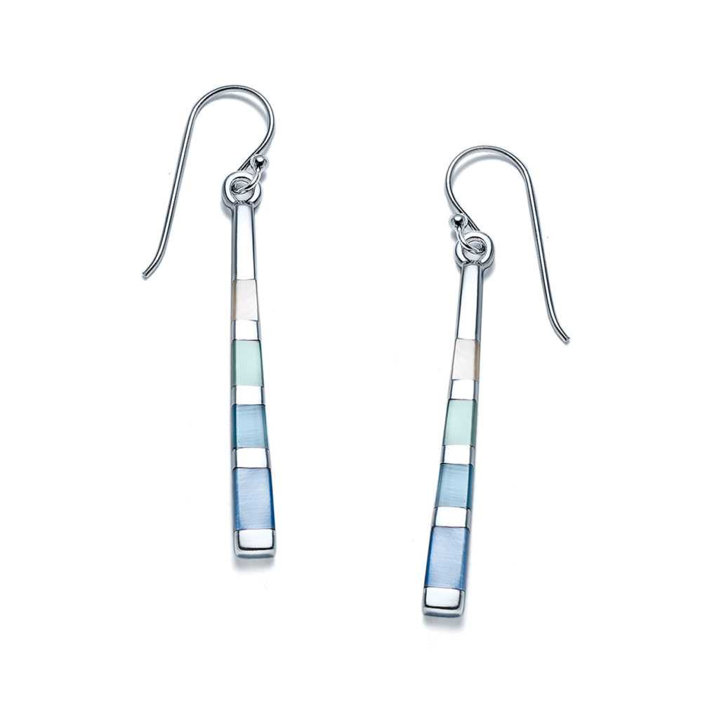 Capri Color Bar Earrings in Sterling Silver - Landing Company