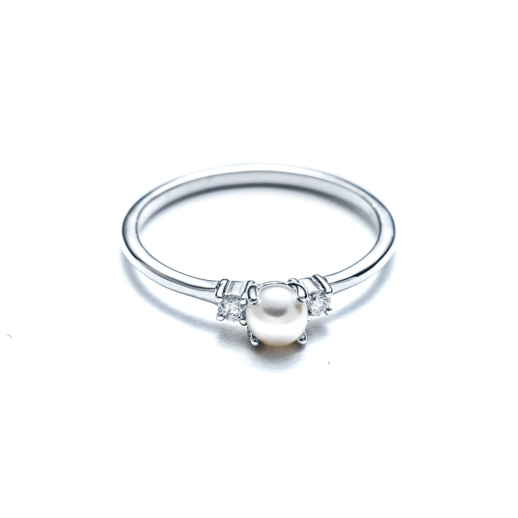 Mini Pearl & Diamond Ring | Landing Company