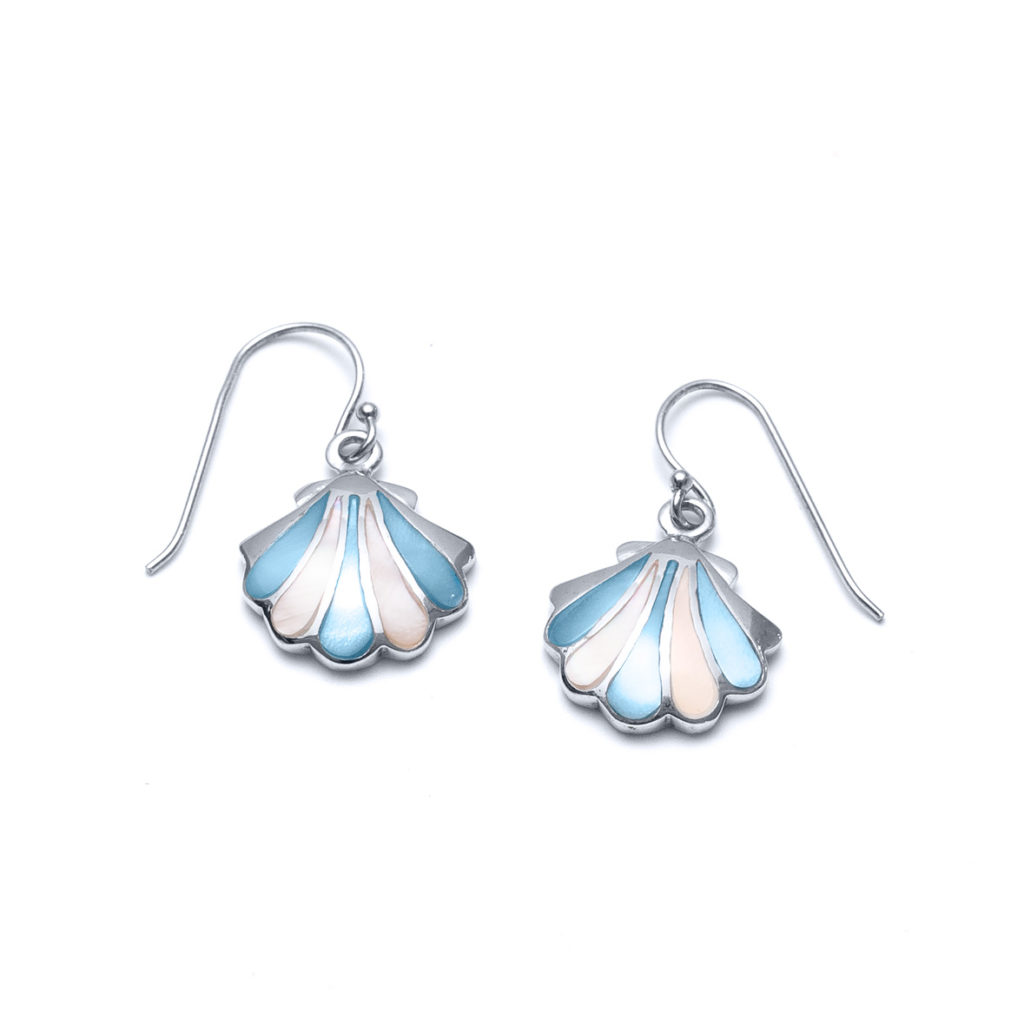 Capri Clam Shell Earrings in Sterling Silver - Landing Company