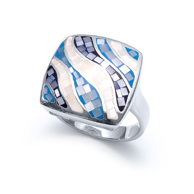 Mosaic Shell Capri Shore Ring in Sterling Silver - Landing Company