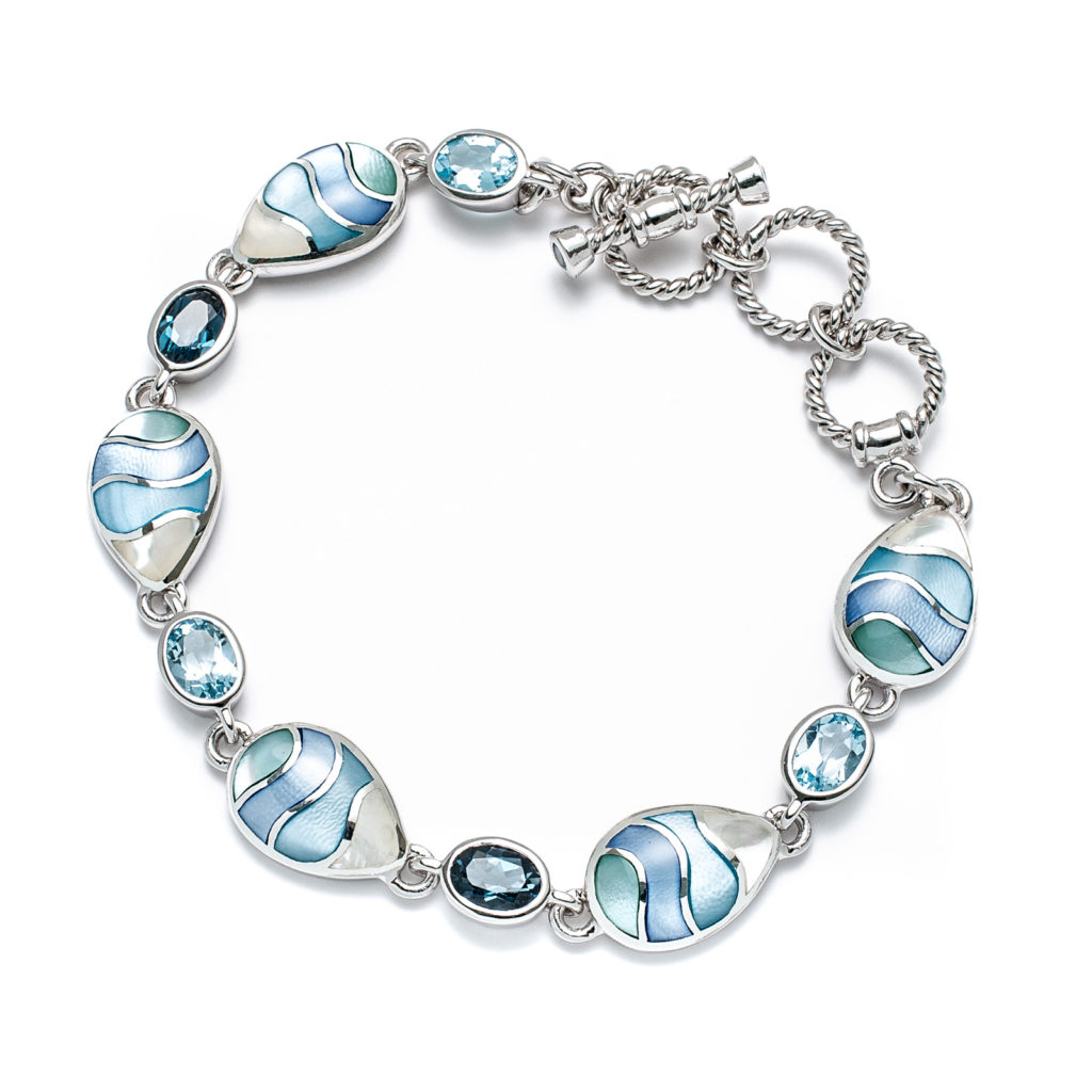 Capri Ocean Drop Bracelet in Sterling Silver