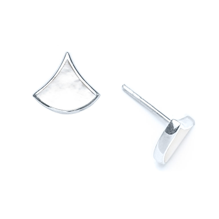 Mother of Pearl Bella Nova Stud Earrings in Sterling Silver