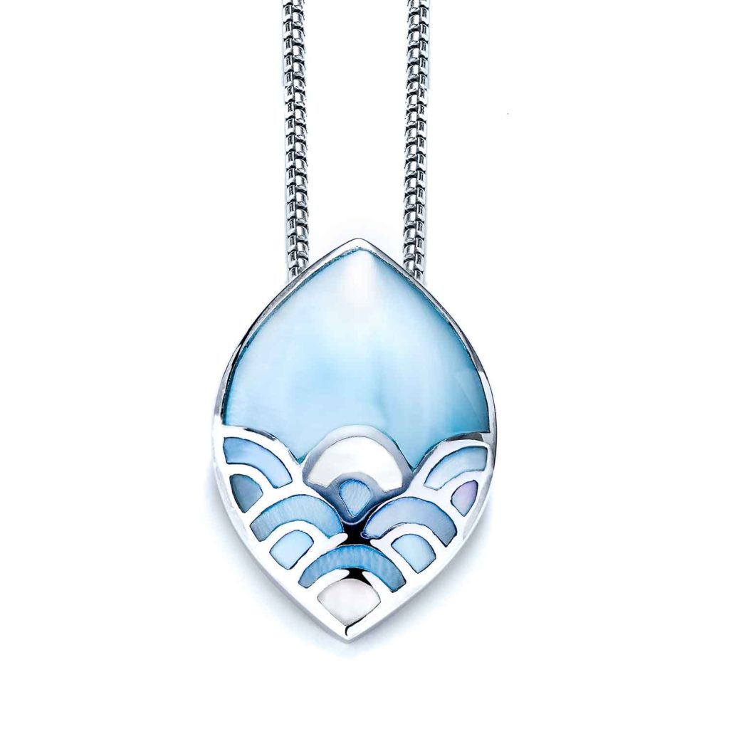 The Capri Calming Waves Necklace in Sterling Silver