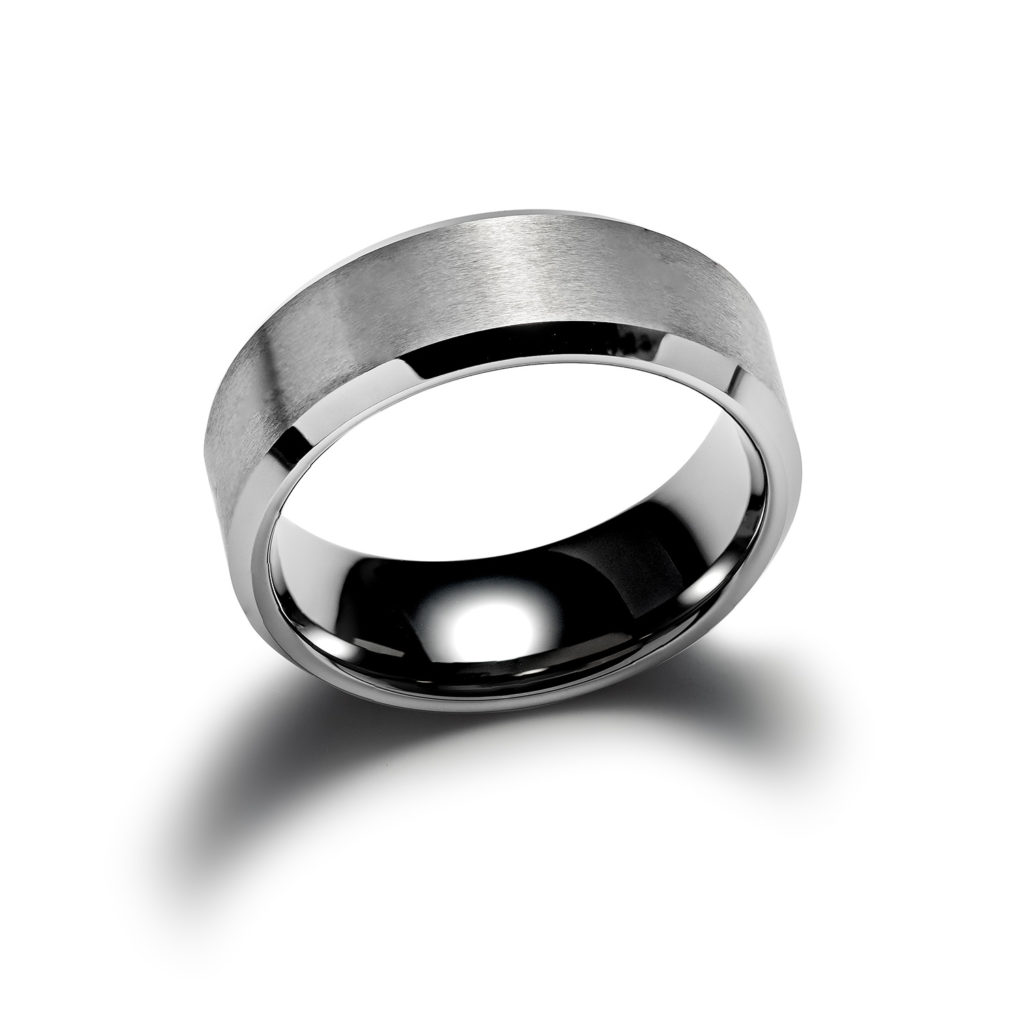 Beveled 8mm Titanium Band - by Landing Company
