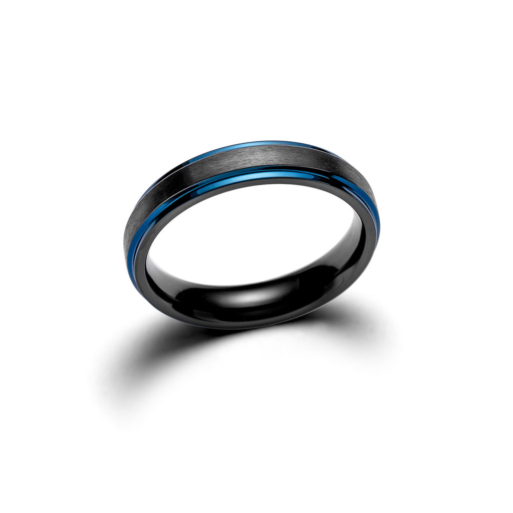 Contour Blue Zirconium Narrow Ring | Landing Company