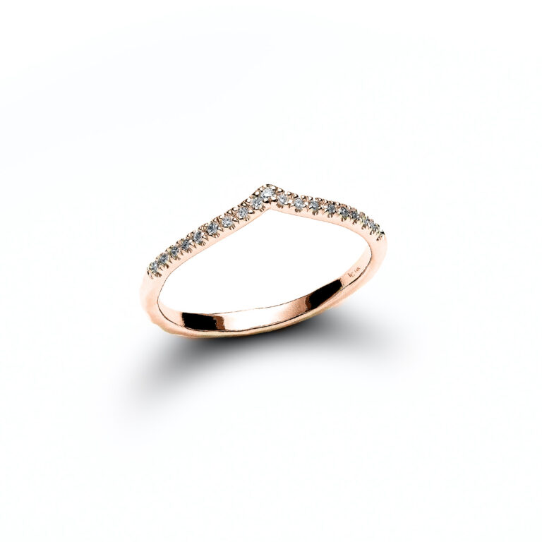 Catalina Rose Gold Diamond Stacking Ring | Landing Company